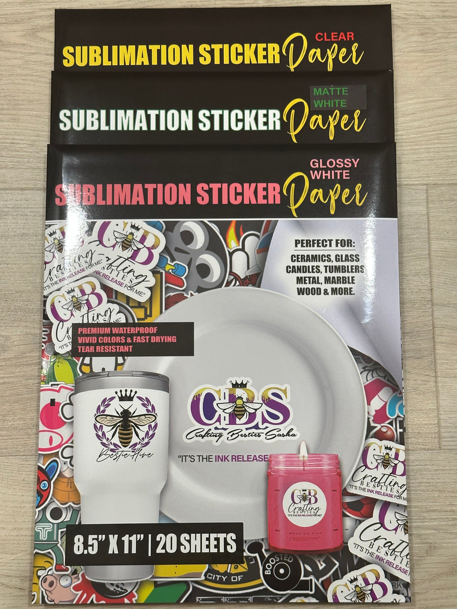 SUBLIMATION STICKER PAPER BUNDLE| Crafting Besties